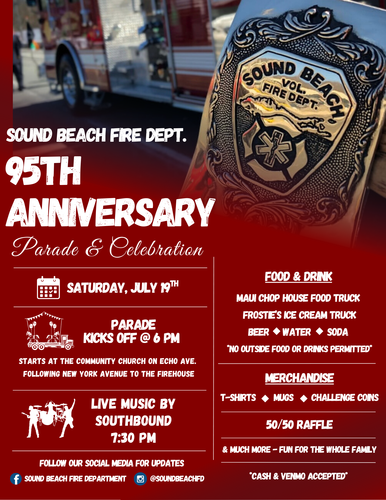 95th Anniversary Parade and Celebration - Sound Beach Fire Department