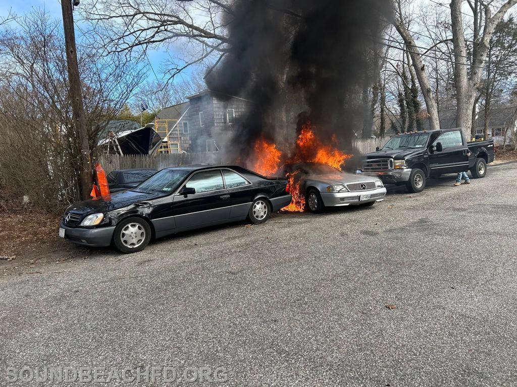 Multiple Car Fire - Sound Beach Fire Department